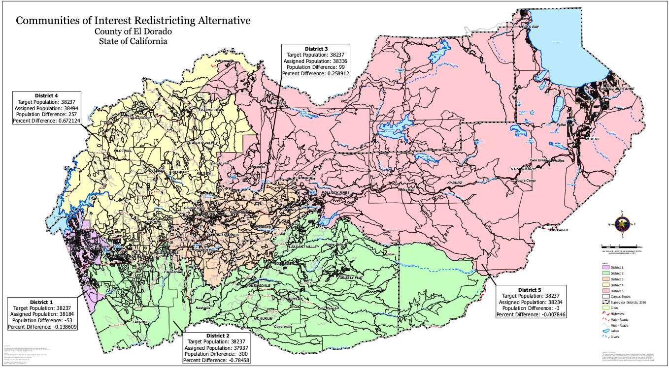 Proposed El Dorado County district maps out for review ...