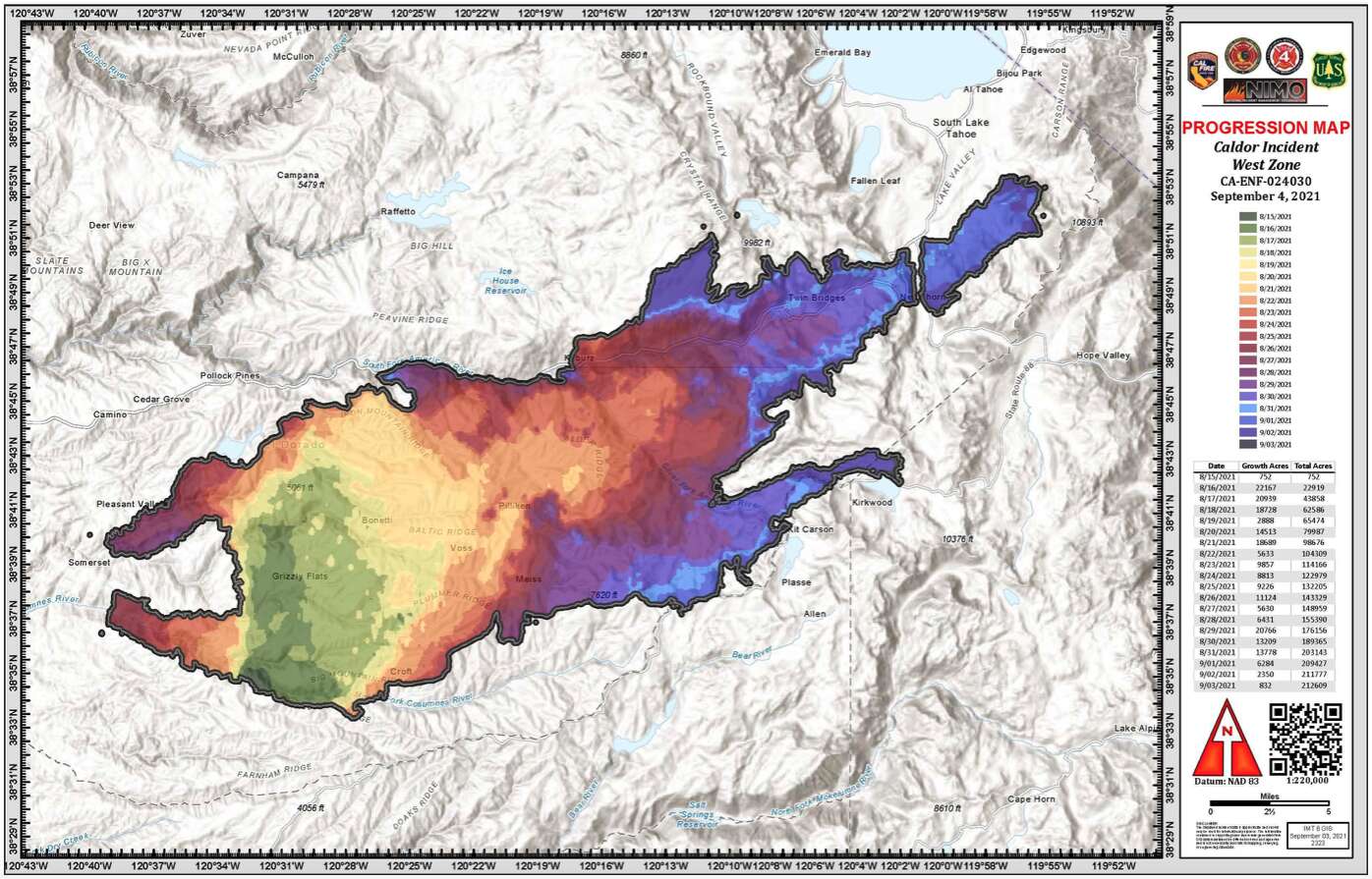 Caldor Fire winding down in Tahoe; Officials ask evacuees to be patient ...