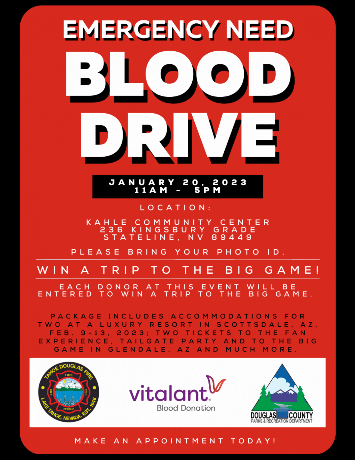 Vitalant declares blood emergency, to hold drive Friday at Stateline ...