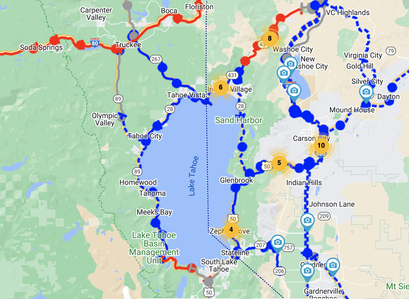Winter storm at Tahoe leads to road, ski resort closures, chain ...