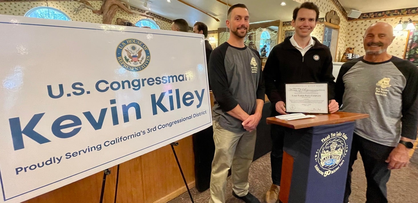 Rep. Kiley visits area leaders, presents congressional certificate to ...