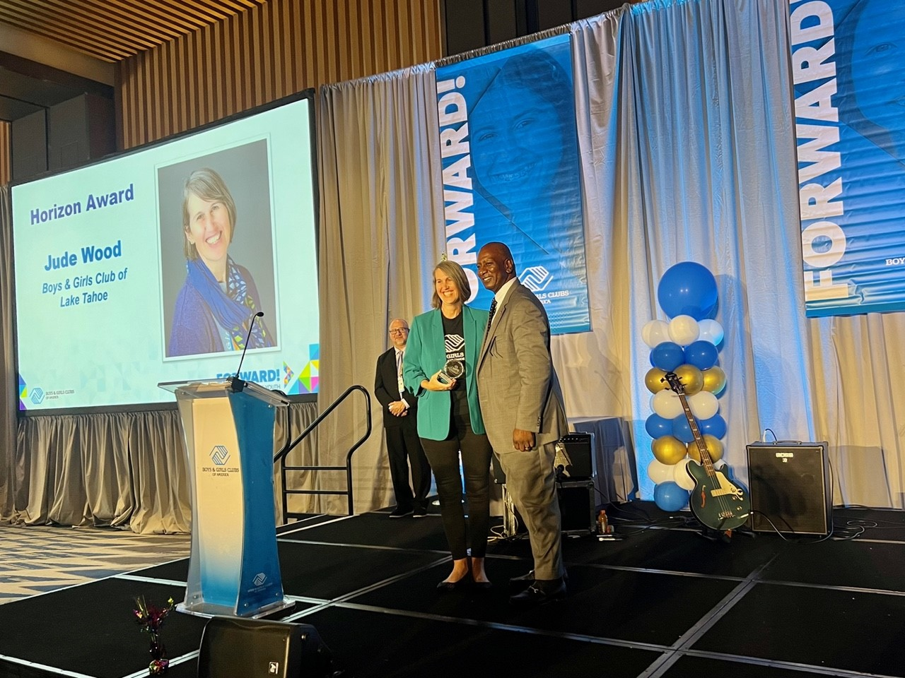 Boys & Girls Club Lake Tahoe Executive Director Jude Wood receives ...