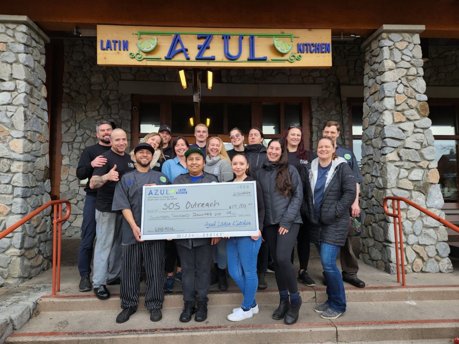 Azul Latin Kitchen raises $17,000 for SOS Outreach | TahoeDailyTribune.com