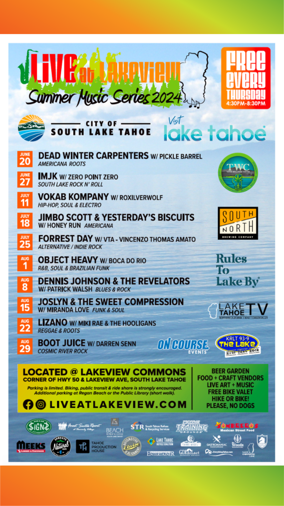 Live at Lakeview Summer Music Series announces 2024 lineup ...