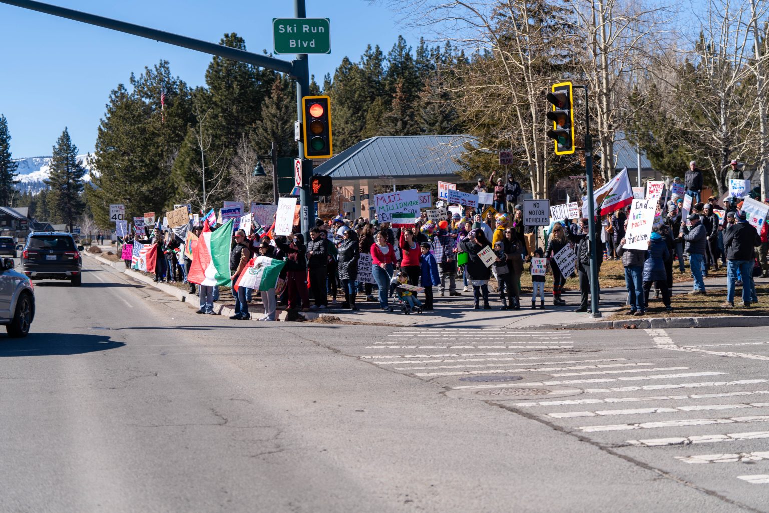 Peaceful protest in Tahoe brings hundreds out to Ski Run ...